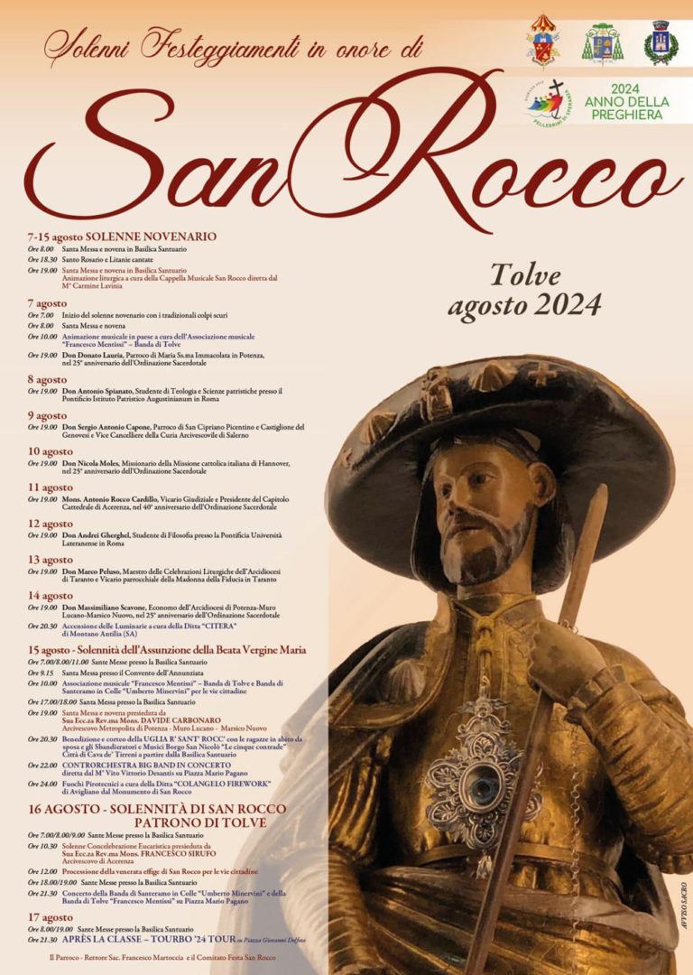 Tolve: tutto pronto per festeggiare San Rocco! Ecco il programma completo